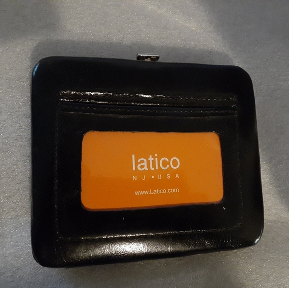 latico | Bags | Vtg Latico Nj Usa Leather Black Wallet New | Poshmark
